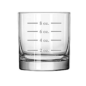 Rocks Whiskey Old Fashioned Glass Measuring Cup Ounces