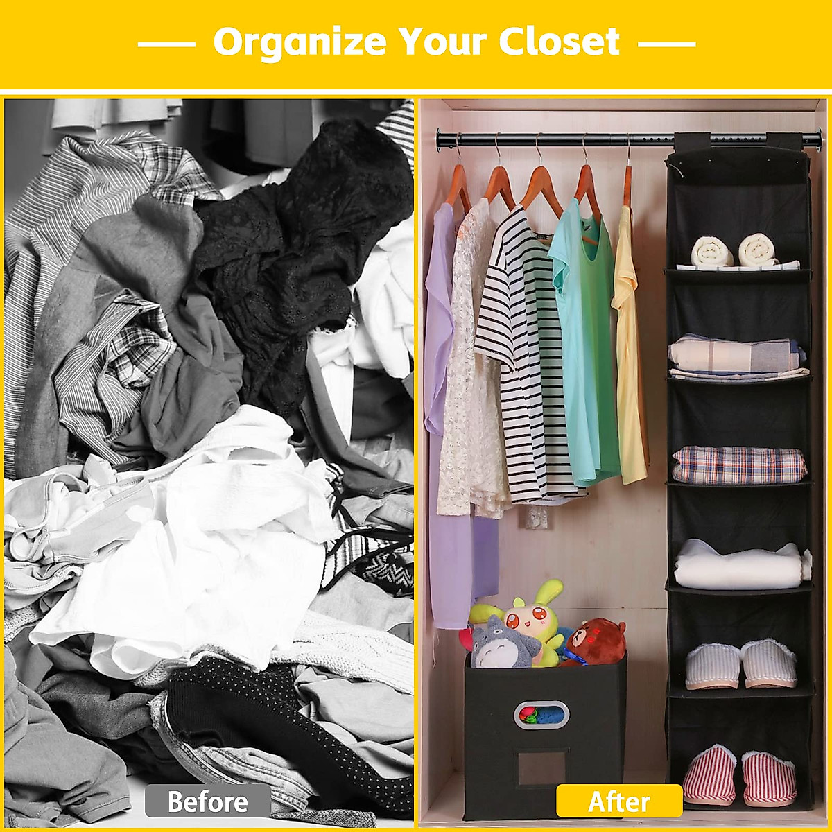 Closet Rod,17 to 82 Inch Adjustable Closet Rods for Hanging Clothes Heavy Duty Closet Hanging Rod Metal Black Closet Poles for Wardrobes