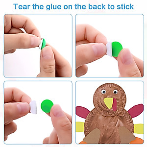 Prasacco 1500 Pcs Googly Eyes Self Adhesive, Wiggle Eyes for Crafts Multi-color Multi-size (4/5/6/8/10/15mm)