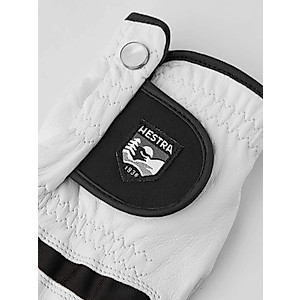 Hestra Golf Leather Right Glove - Off White/Black | 7