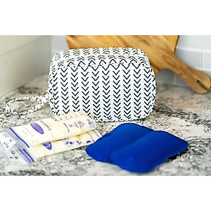 Breastmilk Cooler Bag with Ice Pack - Insulated Breast Milk Cooler Travel Bag - Small Breastmilk Storage Bag Cooler with Detachable Wrist Strap