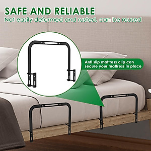 UKQRRTC 2Pcs Mattress Slide Stopper Metal Mattress Retainer Bar Adjustable Non Slip Mattress Gripper Mattress Holder Mattress Gaskets for Bed Frame