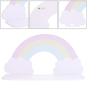 Hemoton Pink Cloud Shelf Wall Storage Shelves Wood Floating Shelves Wall Mounted Cloud Shelf for Kids Bedroom Living Room Bathroom Kitchen Office Decor