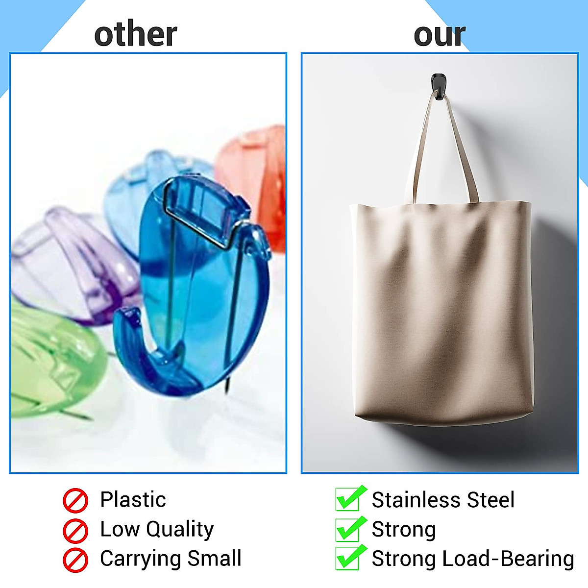 Fabric Panel Wall Hooks Cubicle Wall Hooks Cubicle Clips Cubicle Coat Hook Cubicle Picture Hangers for 40 Lbs Office Home Kitchen Room Board Hanging Supplies(Black,10 Pieces)