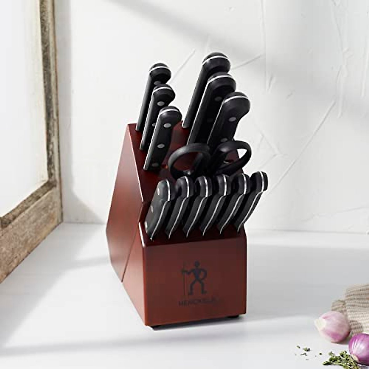 HENCKELS Everedge Solution Razor-Sharp 14-Piece Knife Set with Block, German Engineered Knife Informed by over 100 Years of Mastery
