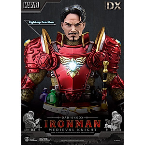 Beast Kingdom Medieval Knight Iron Man (Deluxe Version) DAH-046 Dynamic Action Figure, Multicolor