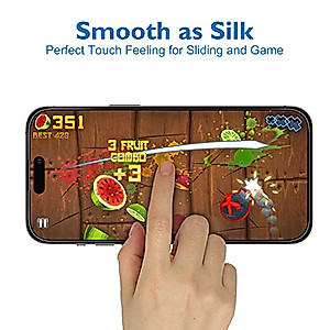 Mothca [2+2 Pack Matte Glass Screen Protector for iPhone 14 Pro Max with Camera Lens Glass Protector Anti-Glare & Anti-Fingerprint Tempered Glass Clear Film Bubble Free Case Friendly Smooth as Silk