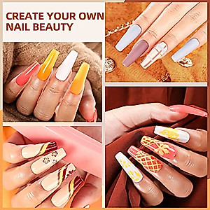 Morovan Acrylic Nail Kit With Everything - 24 Colors Glitter Acrylic Powder With Nail Drill Monomer Acrylic Nail Liquid Nail Kit Set Professional Acrylic With Everything DIY Supplies Nail Art Design