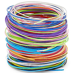 1.75mm PLA 3D Pen Filament Refills, Dimensional Accuracy +/- 0.03mm (24 Colors, 10ft/Color, 240 Ft)