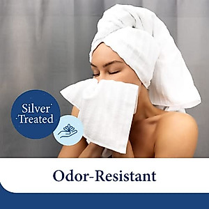 Cosy House Collection Luxury Rayon Derived from Bamboo Blend 2-Pack Towel Set - Ultra Soft, Absorbent and Quick Drying - Plush Cotton Hotel Spa Quality - 15" x 26" (Hand Towel, White)