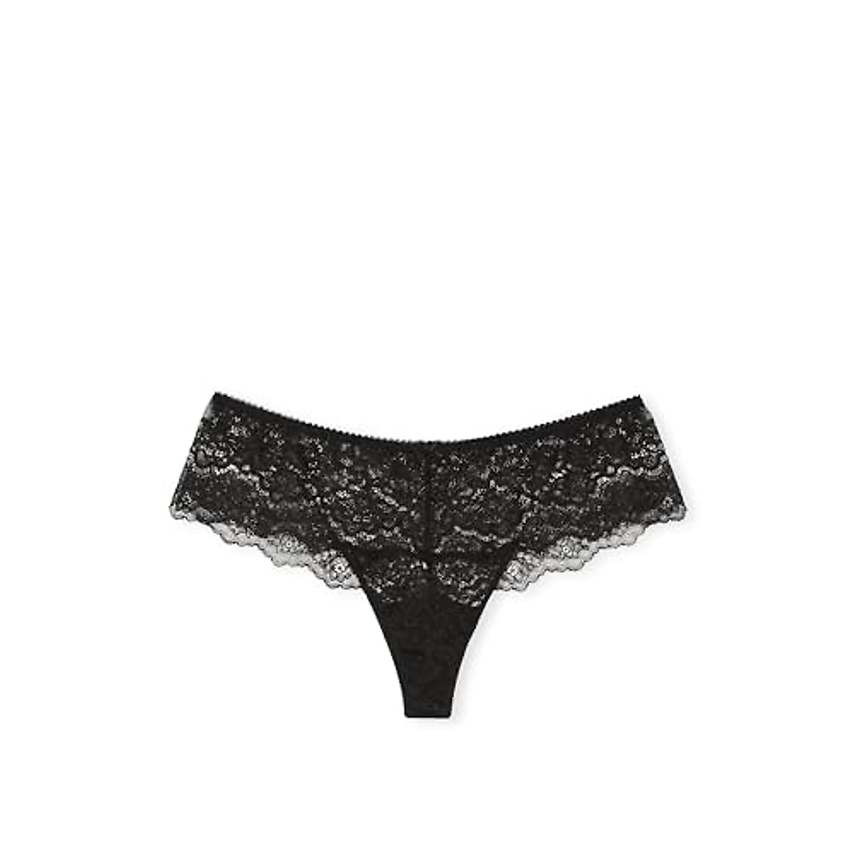Victoria's Secret Dream Angels Lace Cheekini Panty, Underwear for Women, Black (XXL)