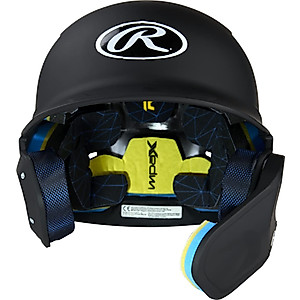 Rawlings | MACH ADJUST Batting Helmet with Extension Flap | Right Hand Batter | Senior (6 7/8" - 7 5/8") | Matte Black