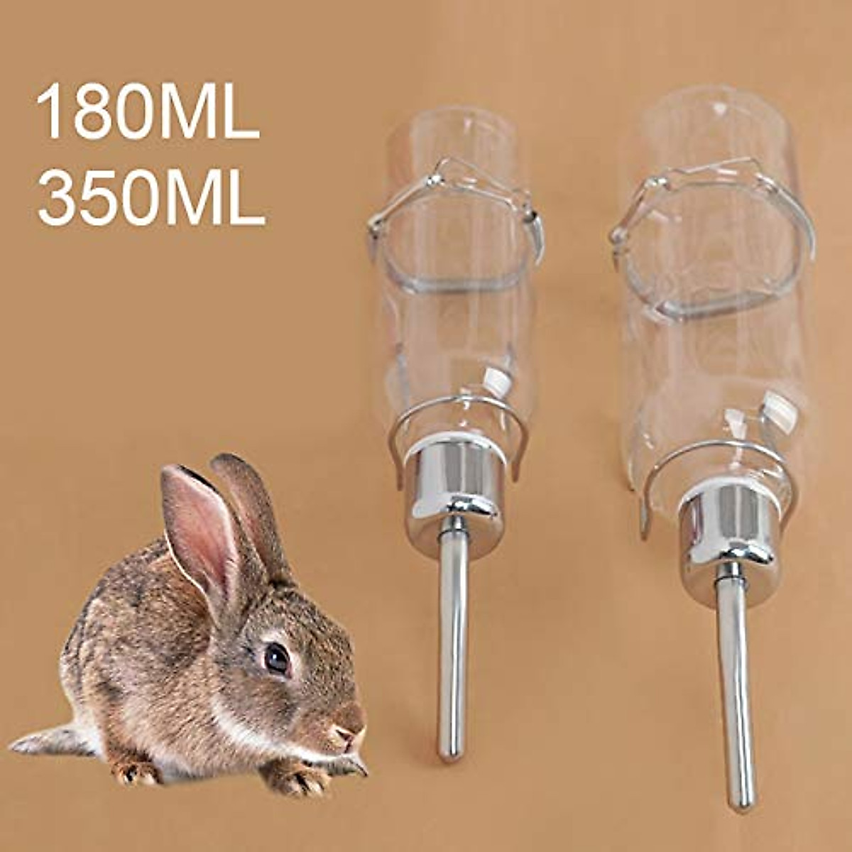 Opla3ofx Dog Drinking Bowl, Hamster Dispenser Bottle, Pet Automatic Water Bottle Drinker Rabbit for Small Animal Guinea Pig, Rabbit, Guinea Pig, Rat, Gerbil, Chinchilla Transparent Color-s S