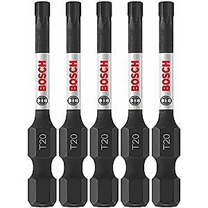 BOSCH ITT20205 5-Pack 2 In. Torx #20 Impact Tough Screwdriving Power Bits