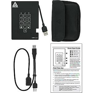 Apricorn 4TB Aegis Fortress FIPS 140-2 Level 2 Validated 256-Bit Encrypted USB 3 External SSD (A25-3PL256-S4000F)