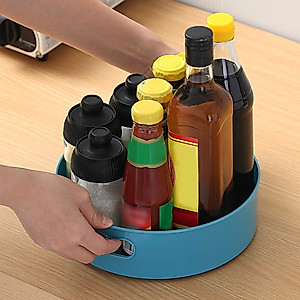 360° Rotating Multifunctional Turntable Spice Rack Organizer for Cabinet Kitchen Bathroom Countertop Pantry Storage with AntiSlip Design and Smart Storage, EcoFriendly Material