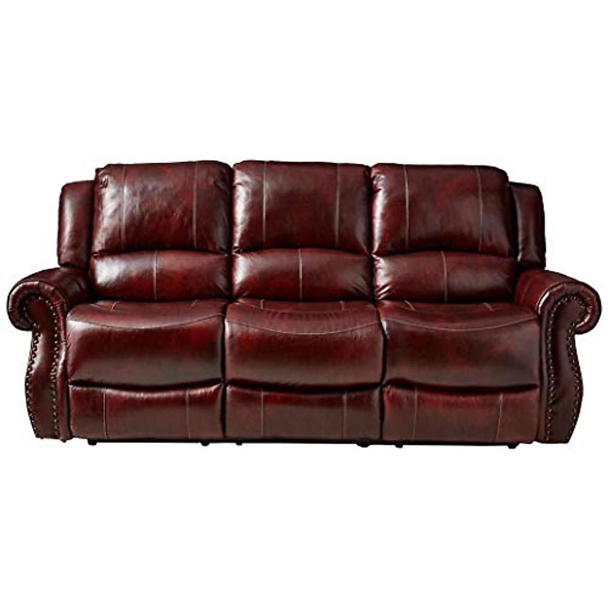 Cambridge Telluride Leather Double Reclining Sofa, Brown