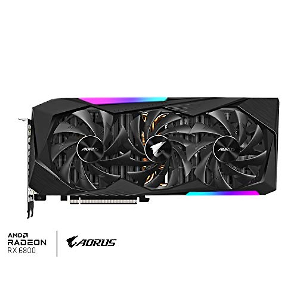 Gigabyte AORUS Radeon RX 6800 Master 16G Graphics Card, MAX-Covered Cooling, 16GB 256-bit GDDR6, GV-R68AORUS M-16GD Video Card
