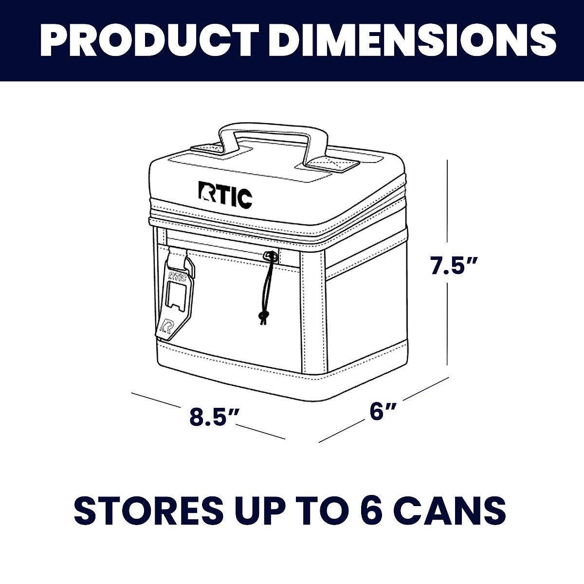 RTIC 6 Can Everyday Cooler, Soft Sided Portable Insulated Cooling for Lunch, Beach, Drink, Beverage, Travel, Camping, Picnic, for Men and Women, Very Berry