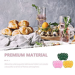 DOITOOL 12pcs Table Holder Storage Holders Dining Bag Decor Decorations Bunny Lovely Designed Cap Suit Flatware Pouches Adornments Wrapping Egg Festival Wedding Knife Spring Covers Cover