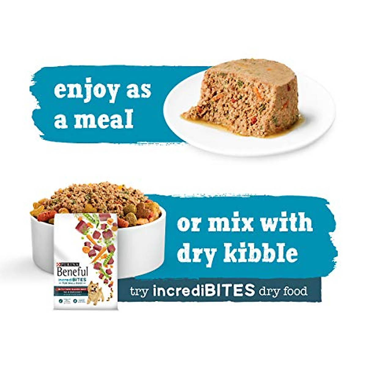 Purina Beneful Small Breed Wet Dog Food Variety Pack, IncrediBites Pate - (2 Packs of 12) 3 oz. Cans