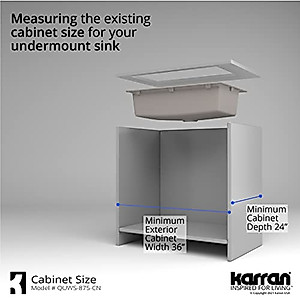 Karran QUWS-875 Undermount 32.5 in. Large Single Bowl Quartz Workstation Kitchen Sink in Concrete