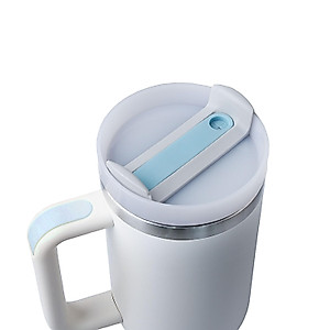 40oz Tumbler Lid for Stanley, Spill Proof Splash Resistant Tumbler Covers,Replacement cover for Stanley Cup Accessory(2 pack) (Fog, 40oz)