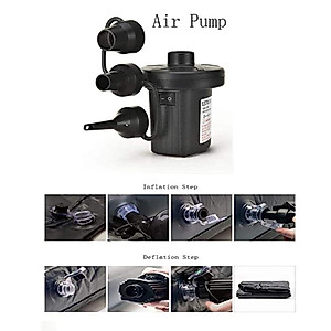 BDL Inflatable Deck Chair with Household air Pump, Lounger Sofa for Indoor Living Room Bedroom, Outdoor Travel Camping Picnic (Graffiti with Grey)