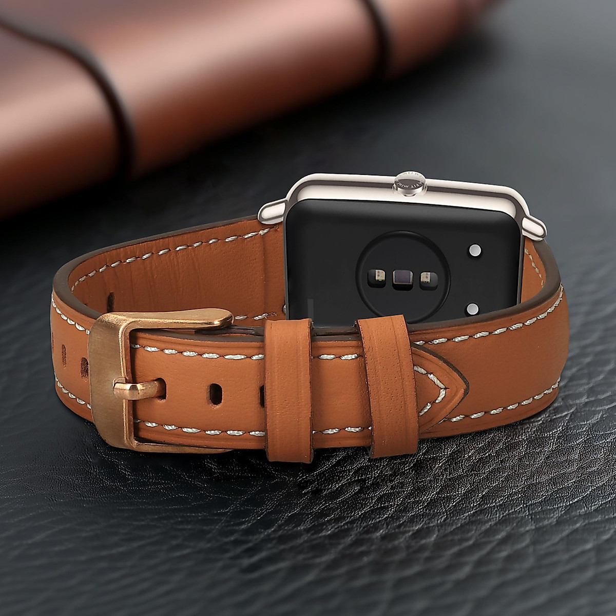 kwmobile Real Leather Watch Strap Compatible with Huawei Watch Fit Mini - Fitness Tracker Replacement Sports Wristband with Clasp