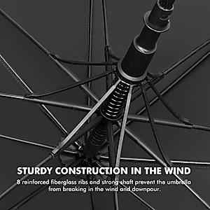 NINEMAX Golf Umbrella 62 Inch,Large Umbrellas Windproof Automatic Open,Oversized Double Canopy Vented Umbrella for Rain Large Size,Extra Large Umbrellas for Men and Women(Black)