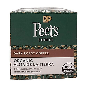 Peet's Coffee, Dark Roast K-Cup Pods for Keurig Brewers - Organic Alma de la Tierra, USDA Organic 10 Count (1 Box of 10 K-Cup Pods) Packaging May Vary