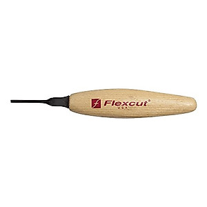 FLEXCUT Micro Shallow U-Gouge, Razor Sharp High Carbon Cutting Blade, 1.5 mm for Miniature and Fine Detail Work (MT23)
