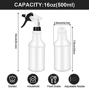 16 oz Plastic Spray Bottle for Cleaning Solutions, Spray Bottles Bulk Empty and Reusable Leak Proof Spraying Bottles for Cleaning, Water, Auto Details, Commercial, Bathroom, Kitchen(Black, White)