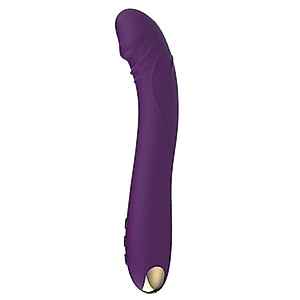 G Spot Vibrator 10 Powerful Vibration Mode Clitoris Anal Stimulator Waterproof Vibrating Dildo Adult Sex Toy for Women Couple (Purple) (Color : Pink, Size : Purple)
