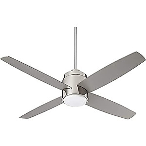 LUZAIRE DESIGN Oxygen 3-101-20 | Oslo 52" Four Blade Modern Ceiling Fan – Polished Nickel Finish | Three Speed Reversible Motor With Optional Remote Control