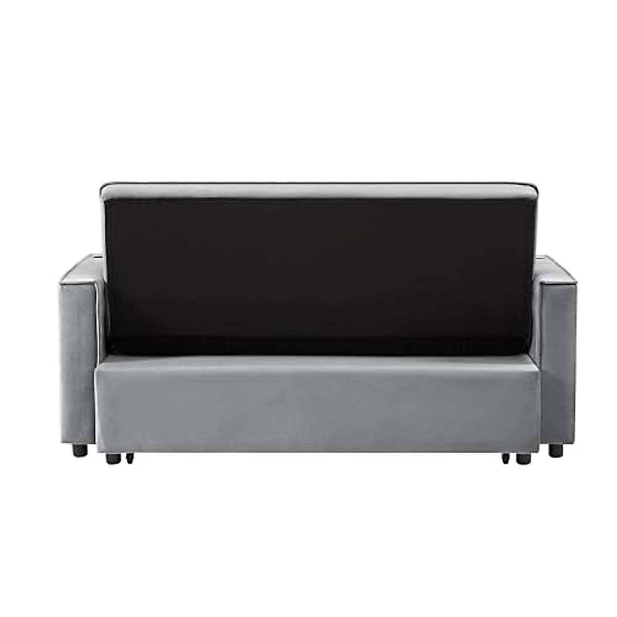 Modern Upholstered Futon Sofa Loveseat Convertible to Nap Sleeper Couch Bed,Soft Loveseat & Sofabed for Home Office Apartment Small Space Living Room Napping