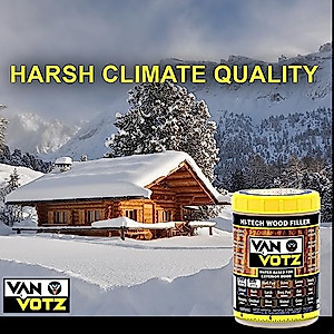 VAN VOTZ Hi-Tech Wood Filler for Exterior Wood in Colors (Cedar), Half-Pint/500g