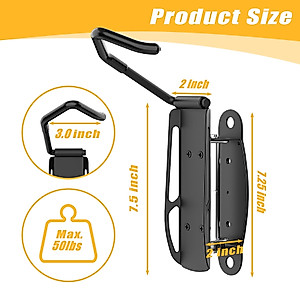 TORACK Wall Mount Swivel Bike Rack with Locking Mechanism, Bike Hangers for Garage Wall Vertical Space Saving Bike Wall Mount Garage Home Bike Storage, Pack of 2