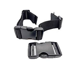 Macho River Collection *MRC* Children, Teen, Adult Adjustable Backpack Chest Strap 2-Pack (Black/Black)