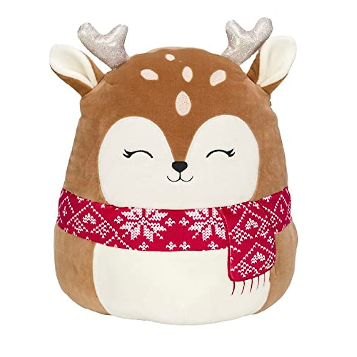 Squishmallows Official Kellytoy 12 Inch Soft Plush Squishy Toy Animals (Dawn Deer Red Scarf)