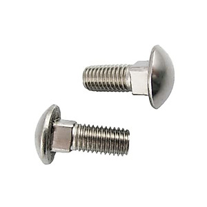 (5 pcs) 201 Stainless Steel Small Head Carriage Bolt, for Mechanical and Electrical and Other Metal M6x25mm.