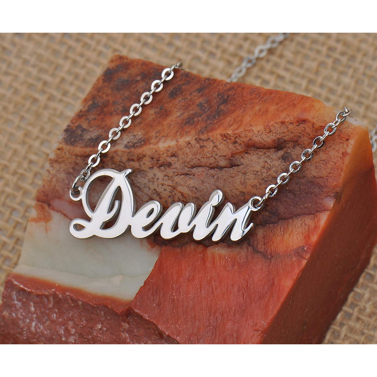 GR859C Custom Made Any Name Necklace Cobi Stainless Steel Jewelry for Mother