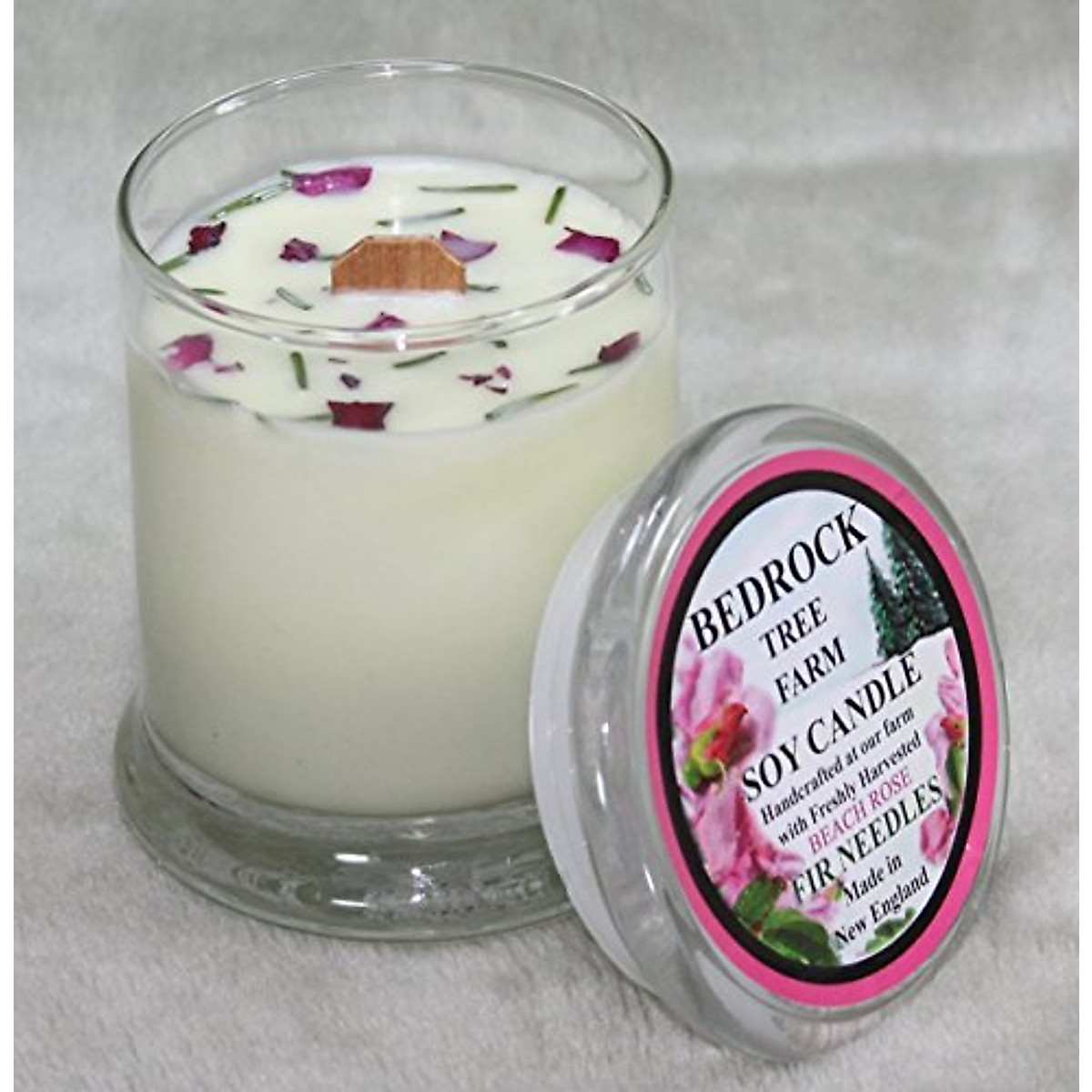 BEDROCK TREE FARM Rose Scent 12oz Status Jar Soy Candle, 1 EA