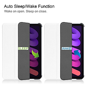 Tablet PC Case Case Compatible with iPad Mini 6th Generation 2021 8.3 Inch,Compatible with iPad Mini 6 Case, Slim Tri-Fold Stand Smart Case,Multi- Viewing Angles Stand Hard Shell Folio Case Cover Auto