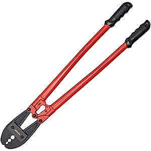VEVOR 30 Inch Hand Swager Crimper 3 Cavity 5/32" 1/4" 5/16" Swaging Tool for Copper & Aluminum Oval Sleeves & Stop Sleeves Wire Rope Crimping Tool Propress Swage Tool Long Handle Labor Save