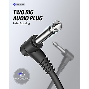 Donner 6 Inch Guitar Patch Cable Guitar Effect Pedal Cables Black 6 Pack