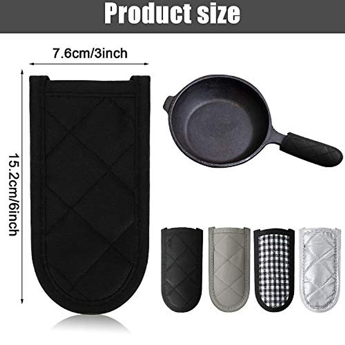 4 Pieces Hot Pan Handle Sleeves Heat Resistant Covers Non-Slip Holders for Home Kitchen Cooking Tools (Classic Styles)
