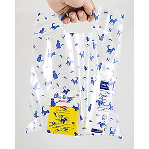 Pet Themed Clear Scatter Print Bags 9" x 12" Paw Prints & Hearts - Black & Red (MSP1008) 100ct bags per box