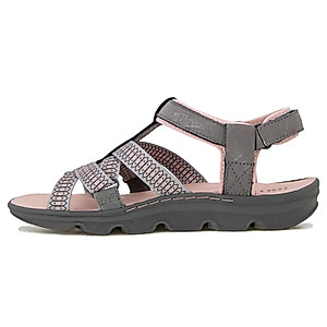 Jambu Women's Bay Encore Water Ready Flat Sandal, Charcoal/Rose, 8