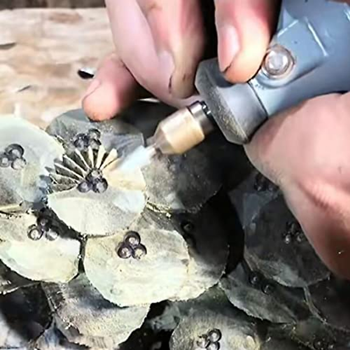 Luo ke 5 Pcs Assorted Wood Carving Bits, 1/8'' Shank Carbide Steel Engraving for Rotary Tool